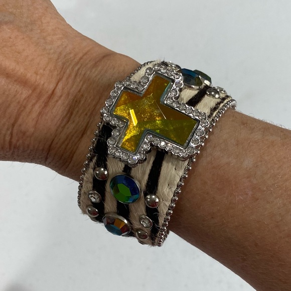 Jewelry | Cowhide Snap Cuff Bracelet | Poshmark